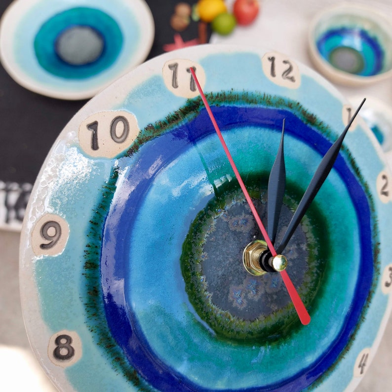 Clock Gift Unique Clock Ceramic Clock Hand Made Pottery - Etsy