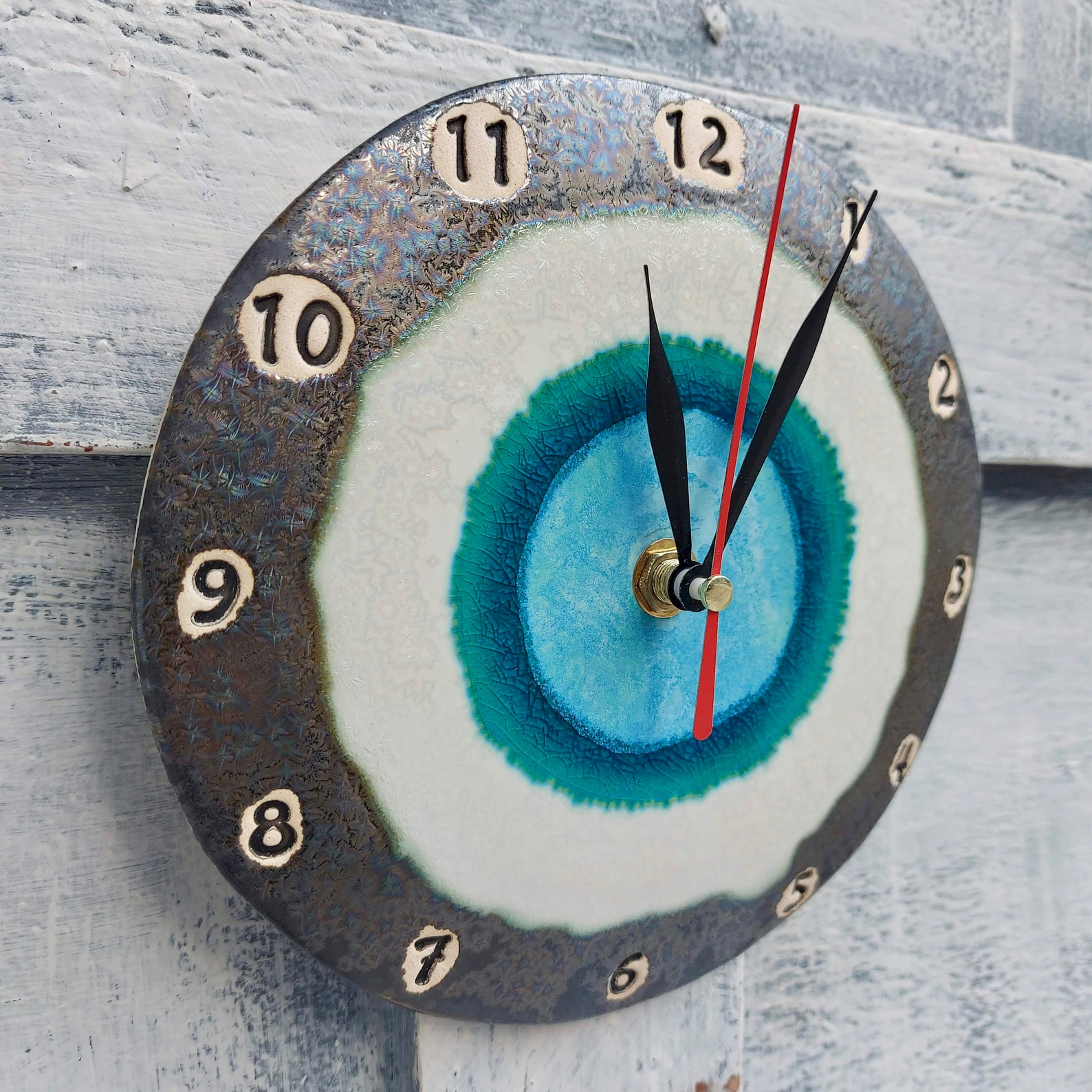 Unique Ceramic Clock Hand Made Pottery Clock Gift Home - Etsy