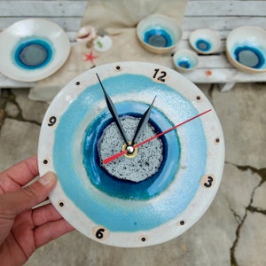 Ceramic Clock Unique Art Clock Ceramic Wall Clock Handmade - Etsy