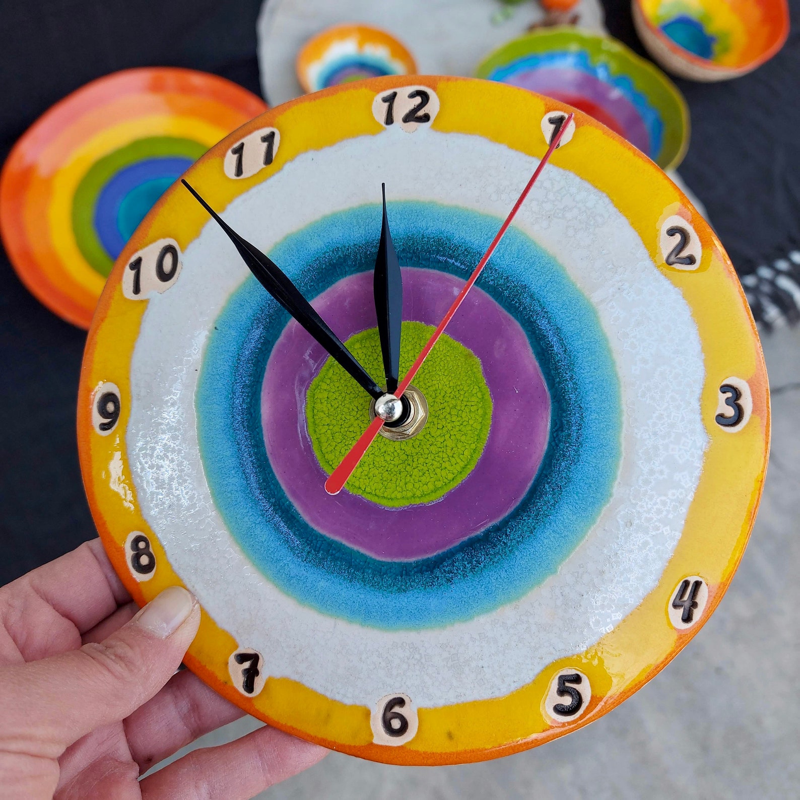 Handmade Ceramic Clock Unique Pottery Clock Gift Home - Etsy