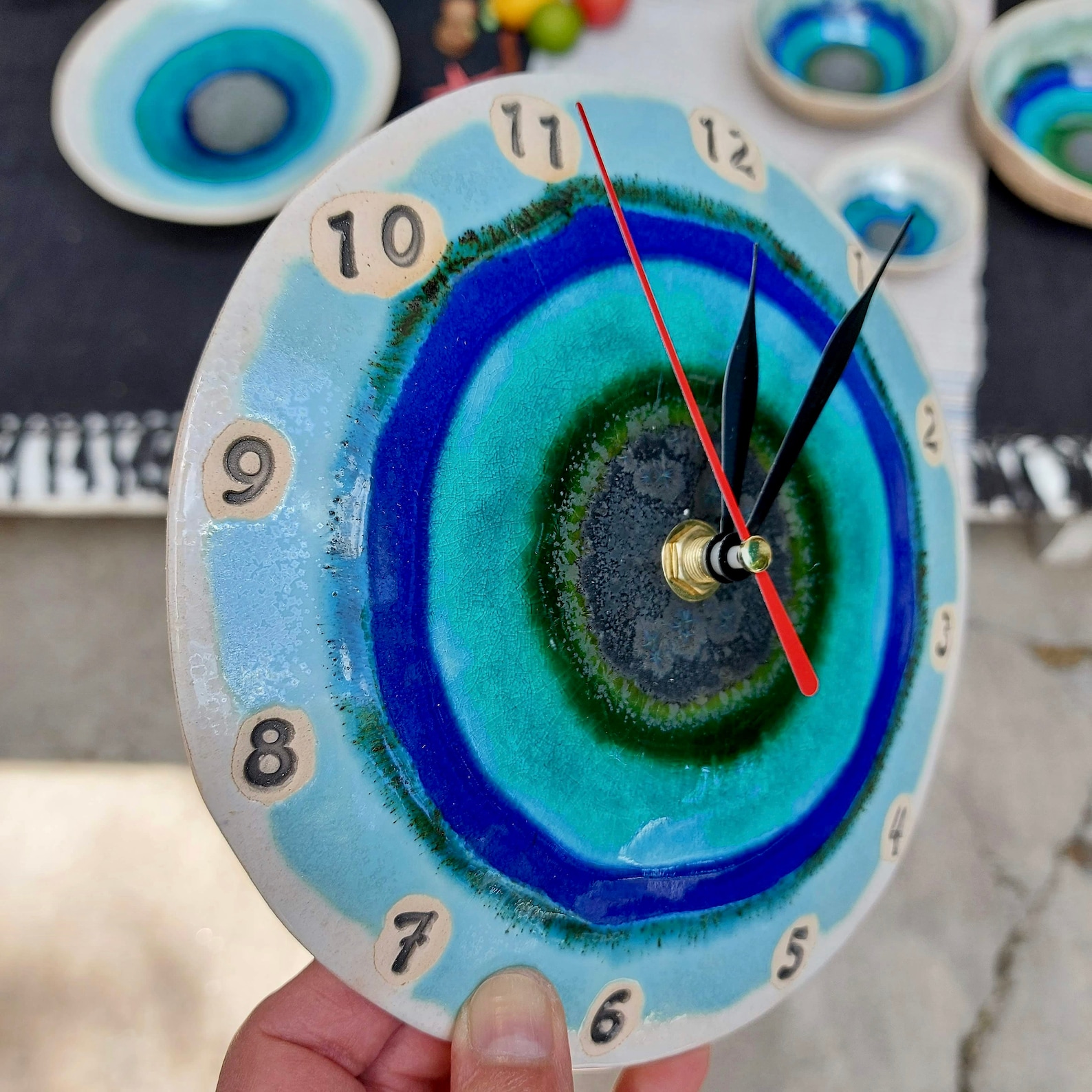 Clock Gift Unique Clock Ceramic Clock Hand Made Pottery - Etsy