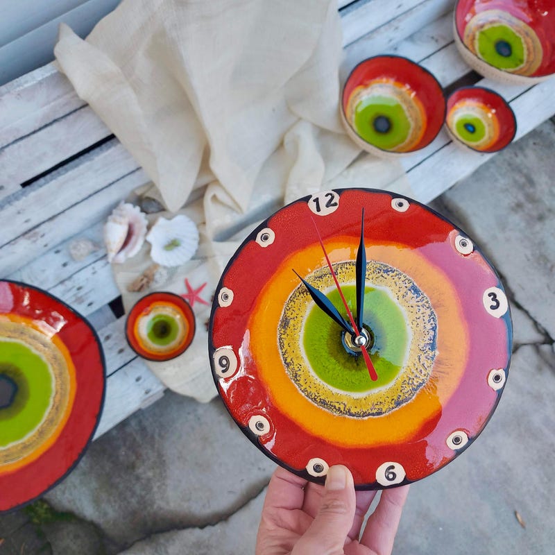 Ceramic Clock - Etsy