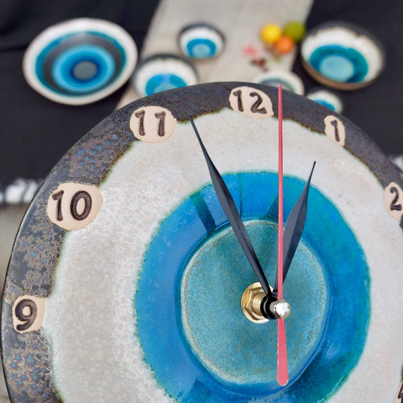 Unique Ceramic Clock Hand Made Pottery Clock Gift Home | Etsy