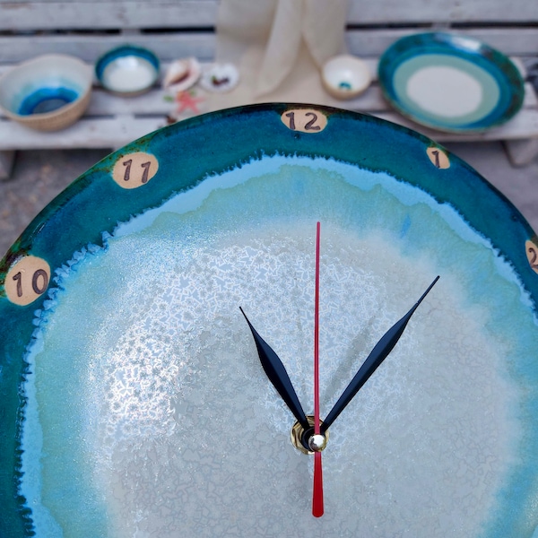 Turquoise Blue Clock - Etsy