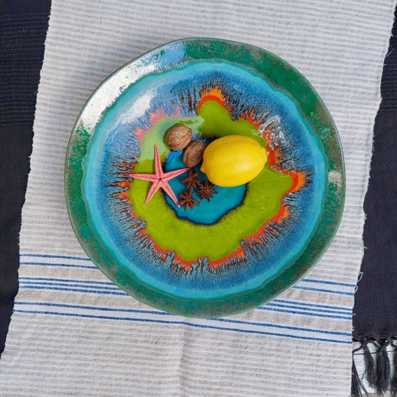 Modern Plate Handmade Gift Wall Decor Ceramic Bowl Art - Etsy