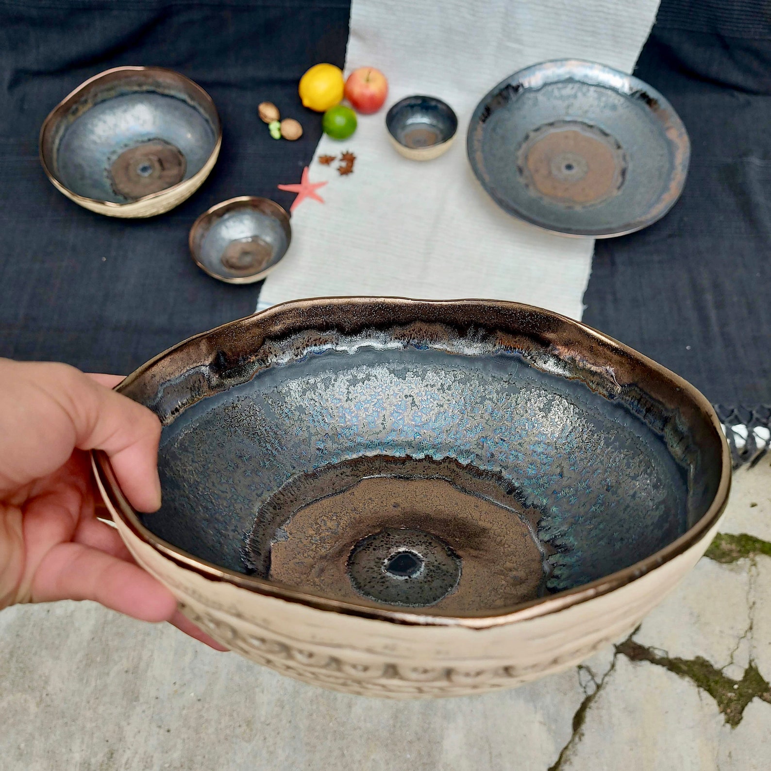 Handmade Pottery Bowl Ceramic Fruit Bowl Art Decor Unique - Etsy