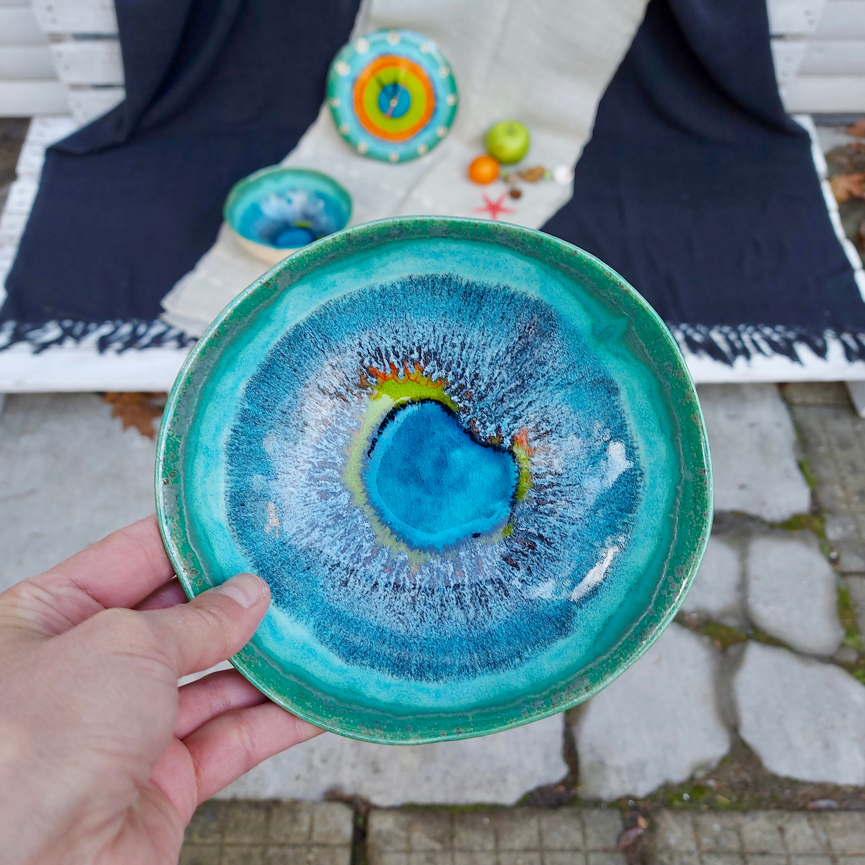 Ceramic Tapas Plate Handmade Unique Bowl Home Decor Fruits | Etsy