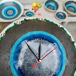 Unique Clock Art Clock Ceramic Clock Wall Round Clock - Etsy