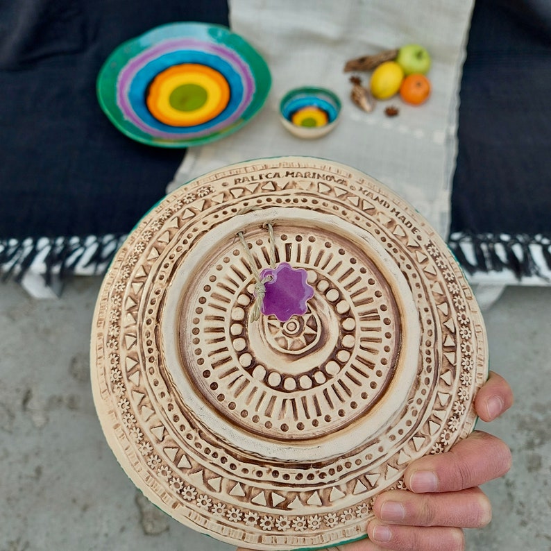 Ceramic Small Plate Home Decor Wall Art Handmade Pottery - Etsy