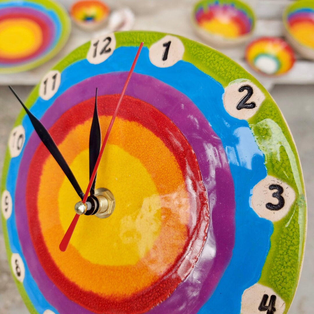 Handmade Ceramic Clock Unique Pottery Clock Gift Home - Etsy UK