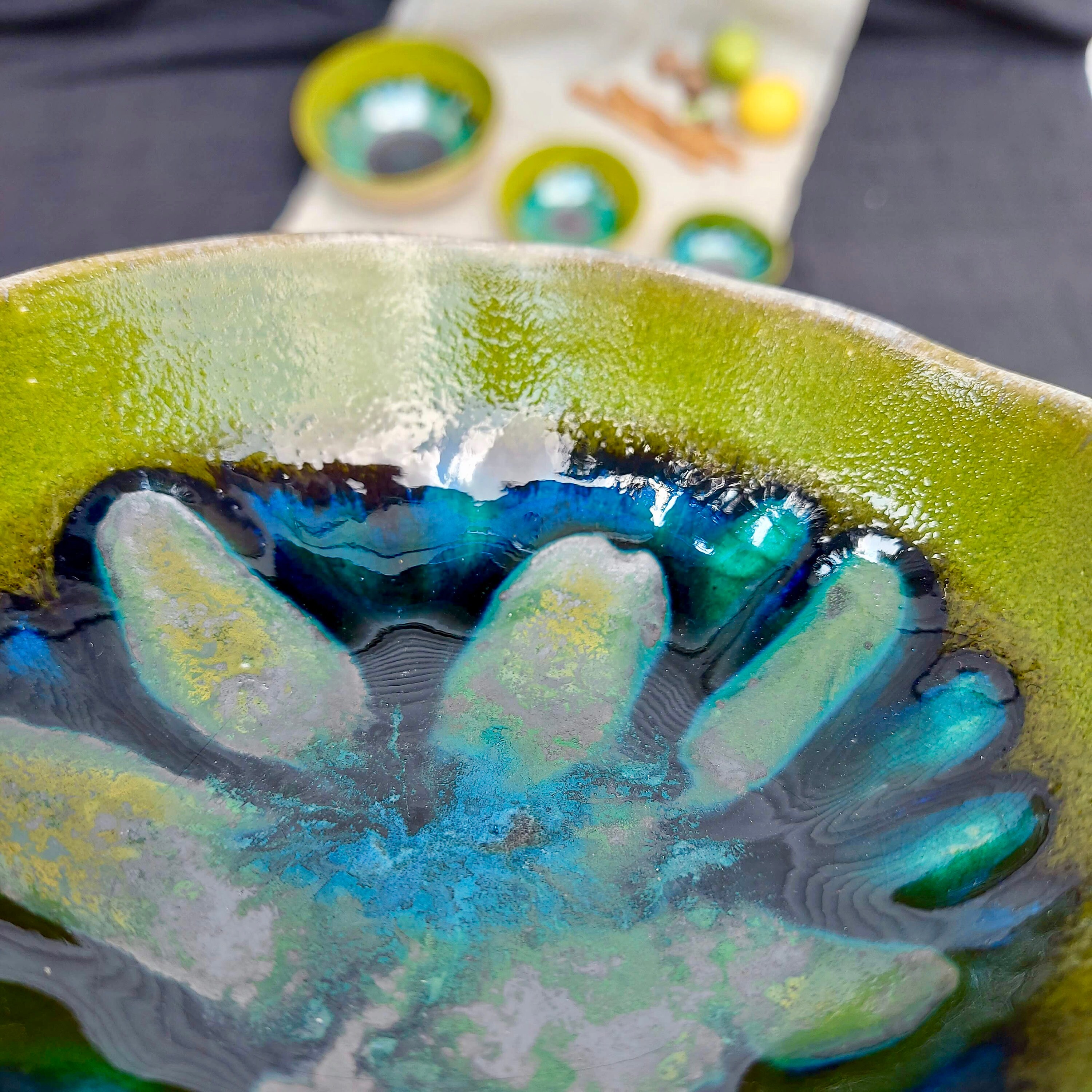 Colorful Plate Ceramic Tapas Plate Handmade Unique Bowl | Etsy