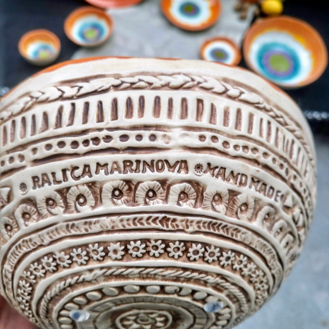 Pottery Bowl Artistic Pottery Ceramic Fruit Bowl Home | Etsy