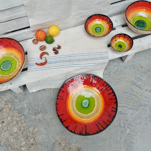 Red Wall Plate Christmas Home Decor Wall Ceramic Unique - Etsy