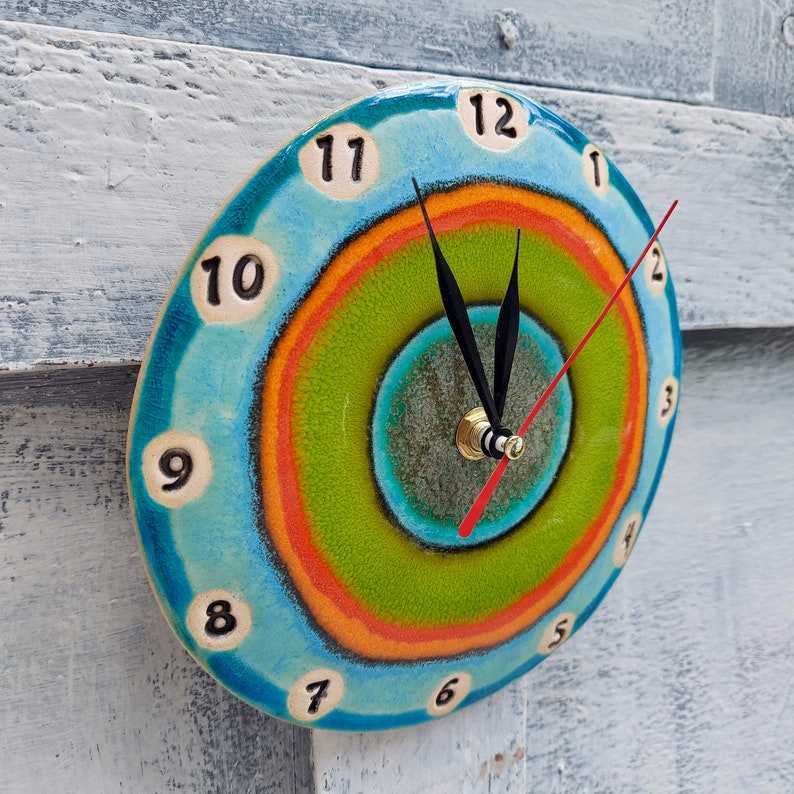 Unique Ceramic Clock Hand Made Pottery Clock Gift Home - Etsy
