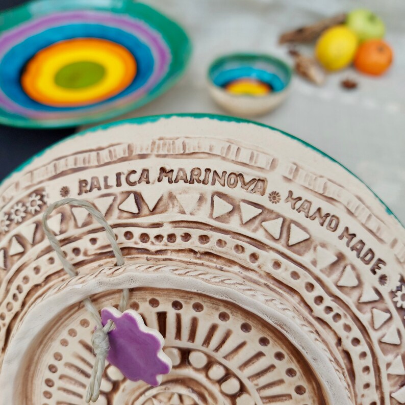 Ceramic Small Plate Home Decor Wall Art Handmade Pottery - Etsy