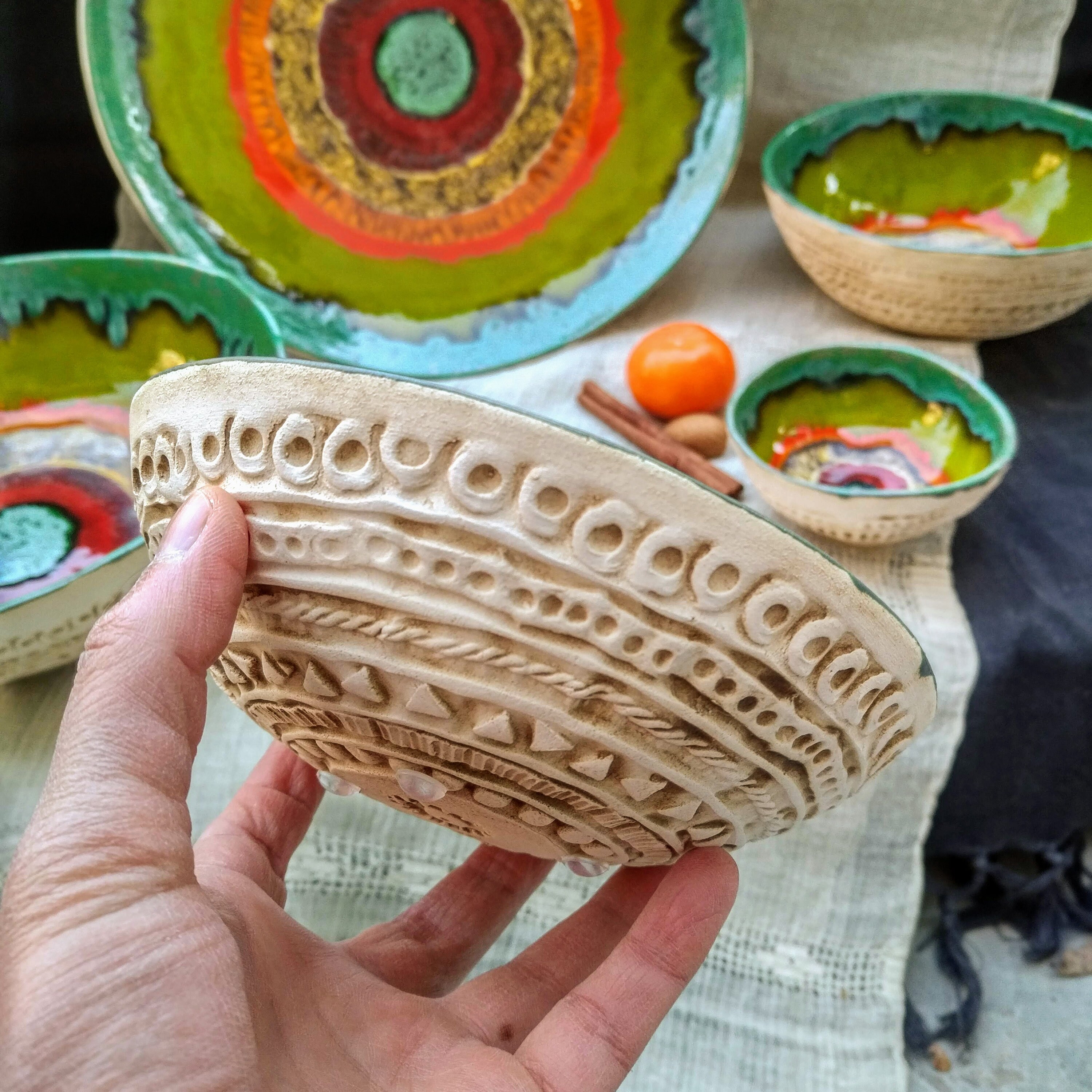 Ceramic Tapas Plate Handmade Unique Bowl Home Decor Fruits | Etsy