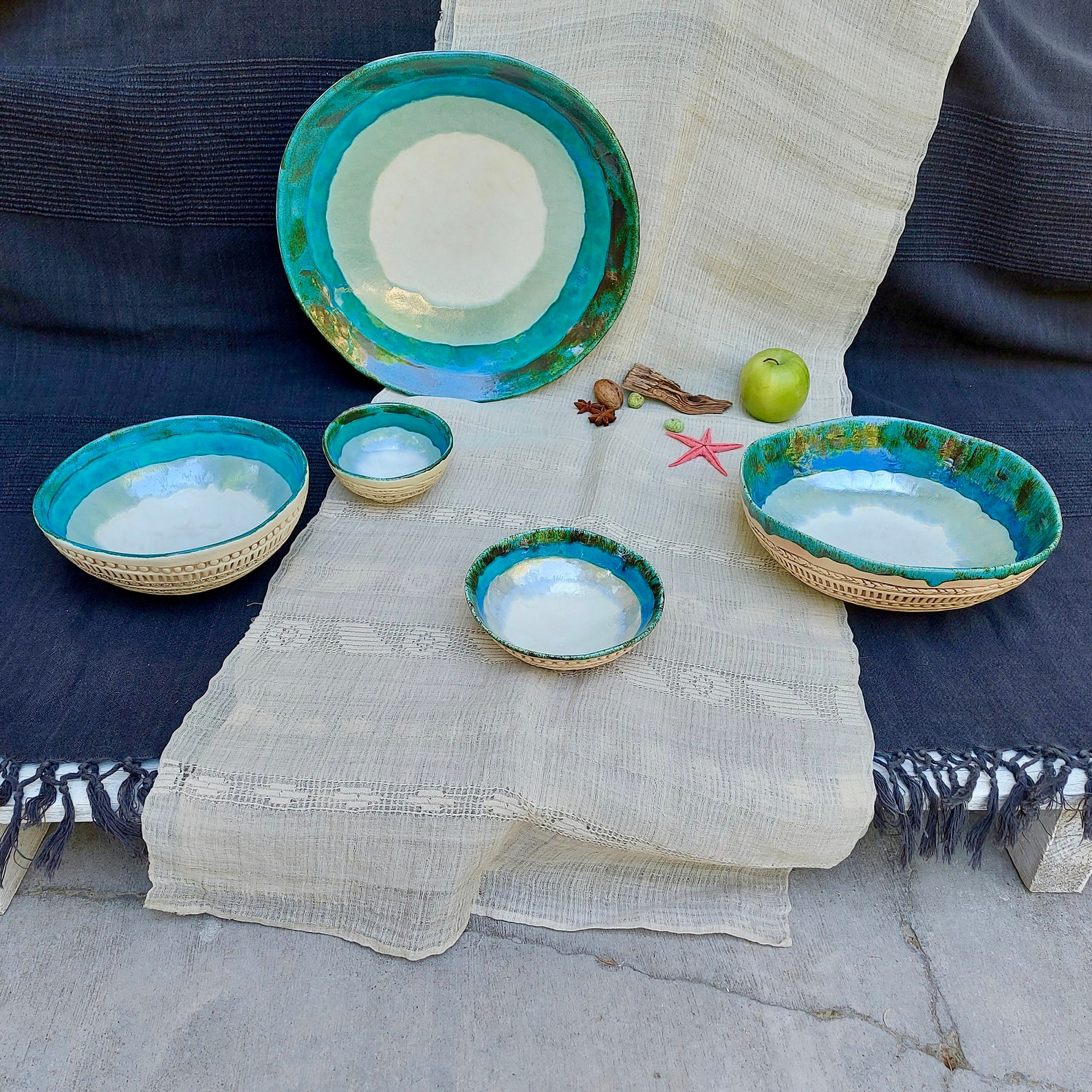 Ceramic Tapas Plate Handmade Unique Bowl Home Decor Fruits | Etsy