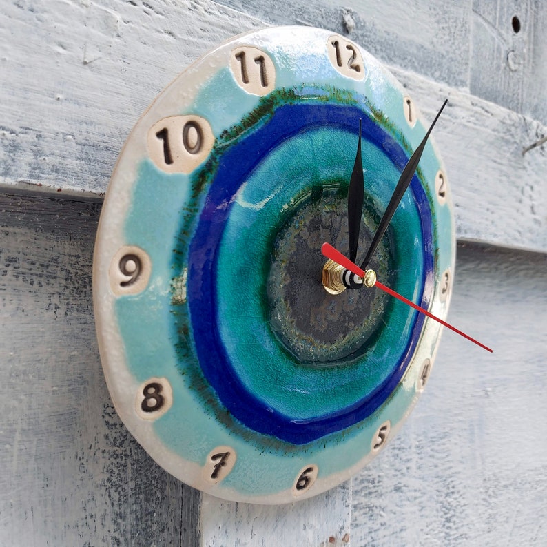 Clock Gift Unique Clock Ceramic Clock Hand Made Pottery - Etsy