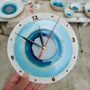 Ceramic Clock Unique Art Clock Ceramic Wall Clock Handmade - Etsy