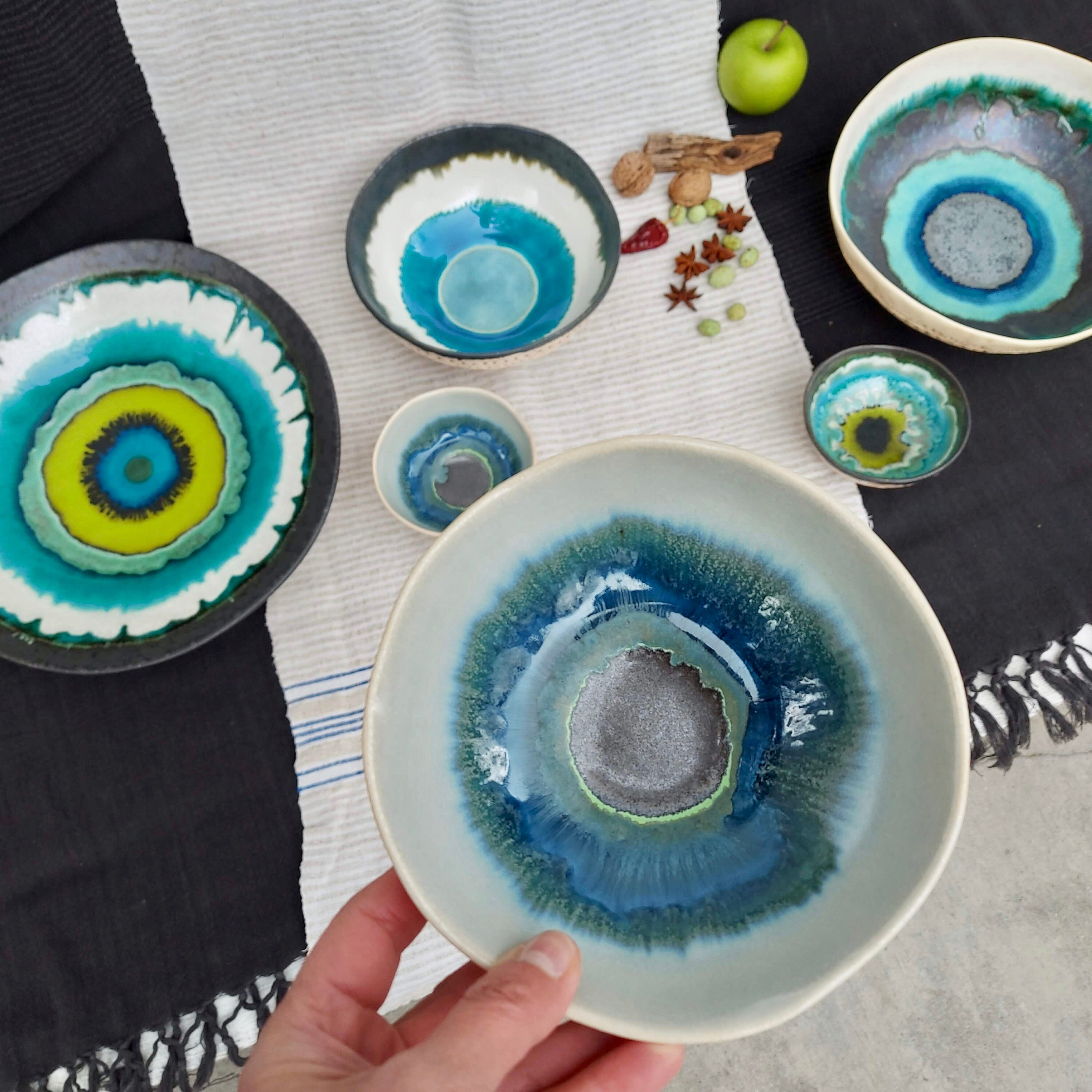 Ceramic Tapas Plate Handmade Unique Bowl Home Decor Fruits | Etsy