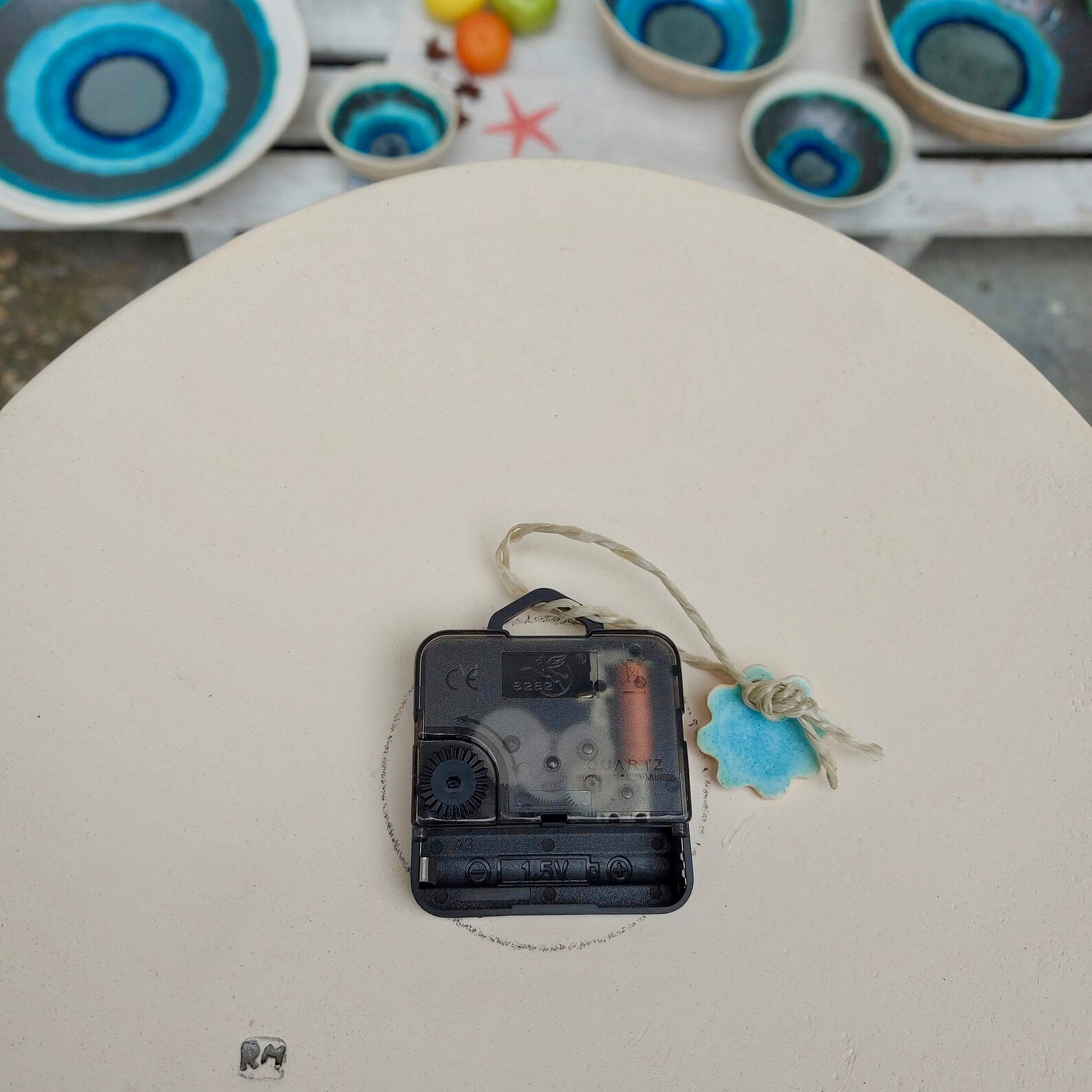 Unique Clock Art Clock Ceramic Clock Wall Round Clock - Etsy