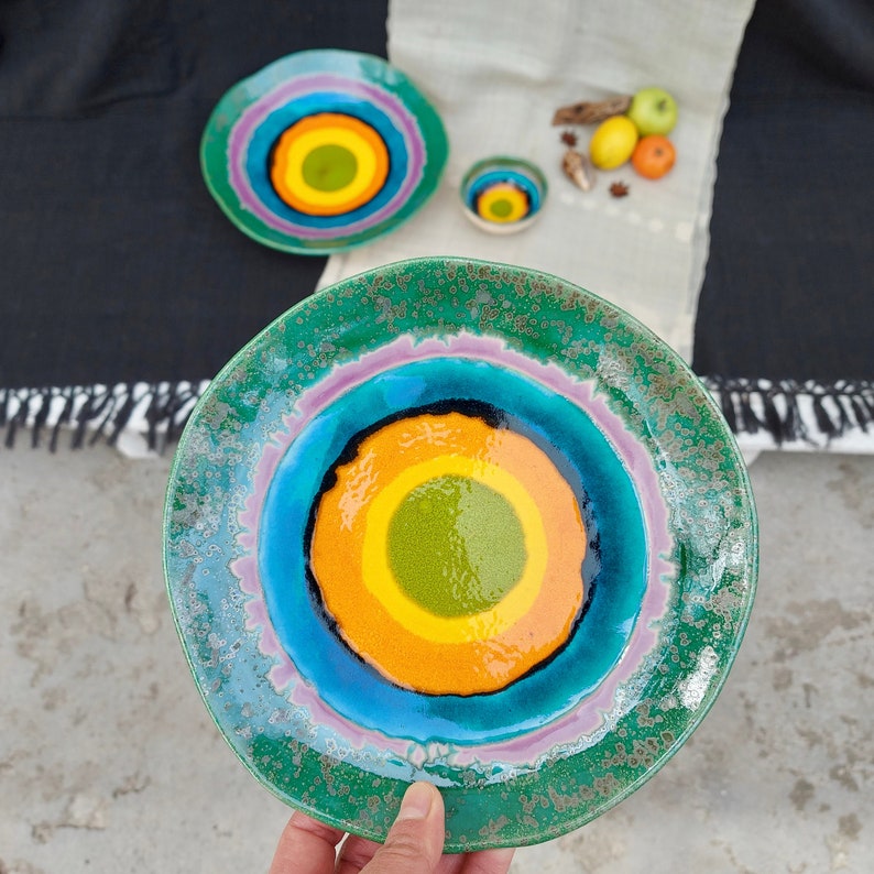 Ceramic Small Plate Home Decor Wall Art Handmade Pottery - Etsy