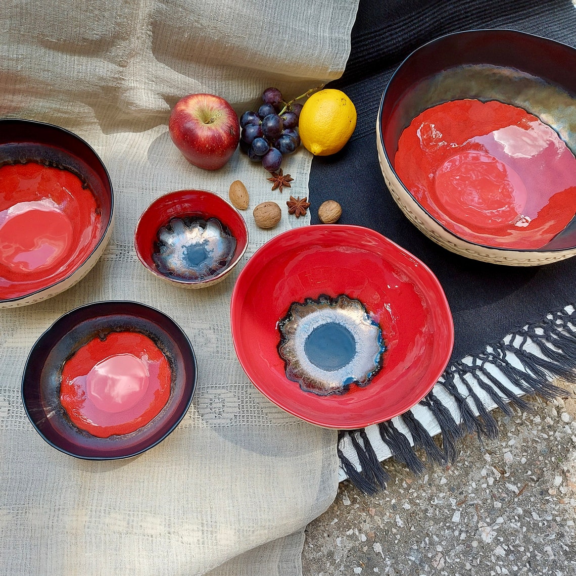 Ceramic Fruit Bowl Home Decor Handmade Pottery Modern | Etsy