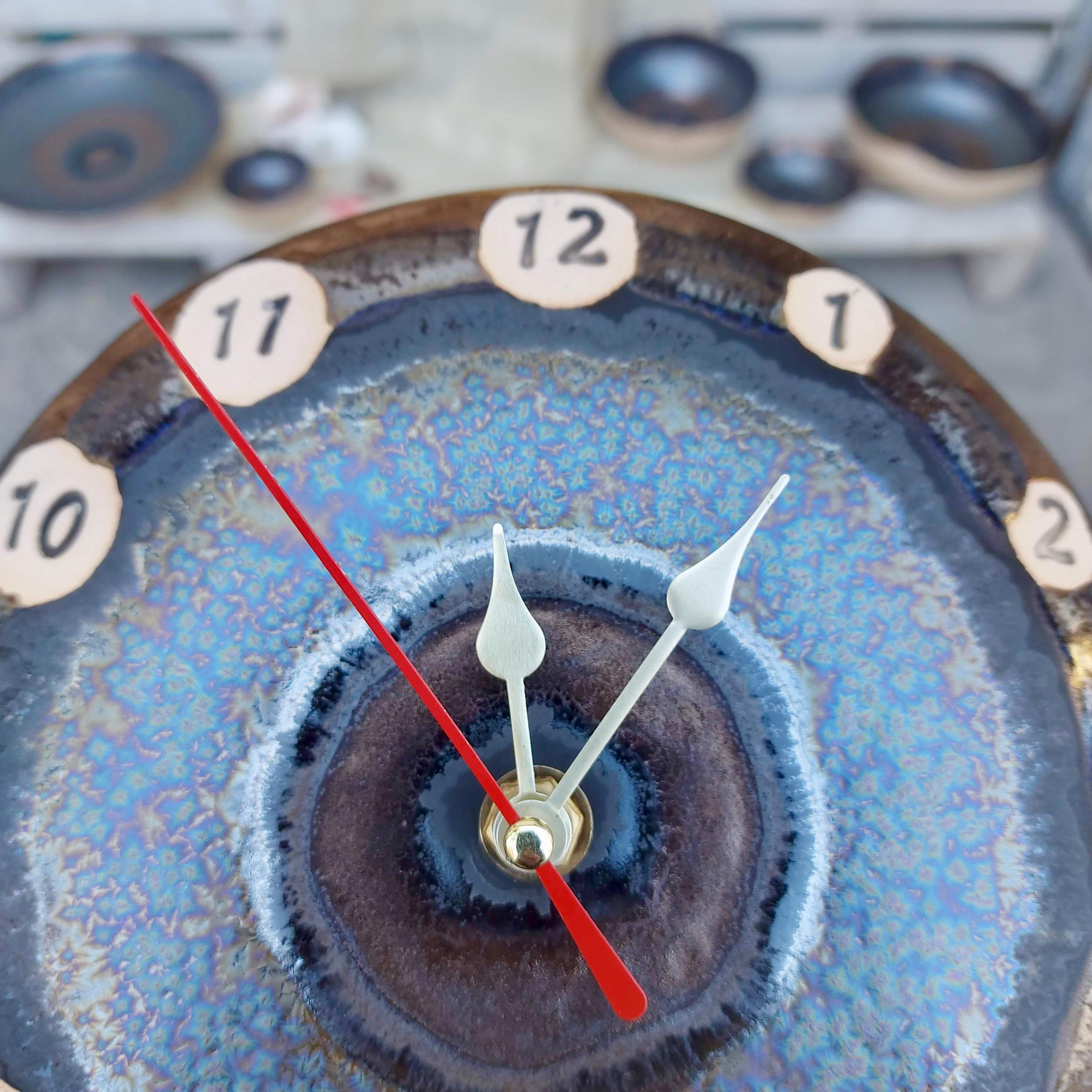 Handmade Clock, Wedding Gift, Unique Wall Clock, Ceramic Wall, Home ...