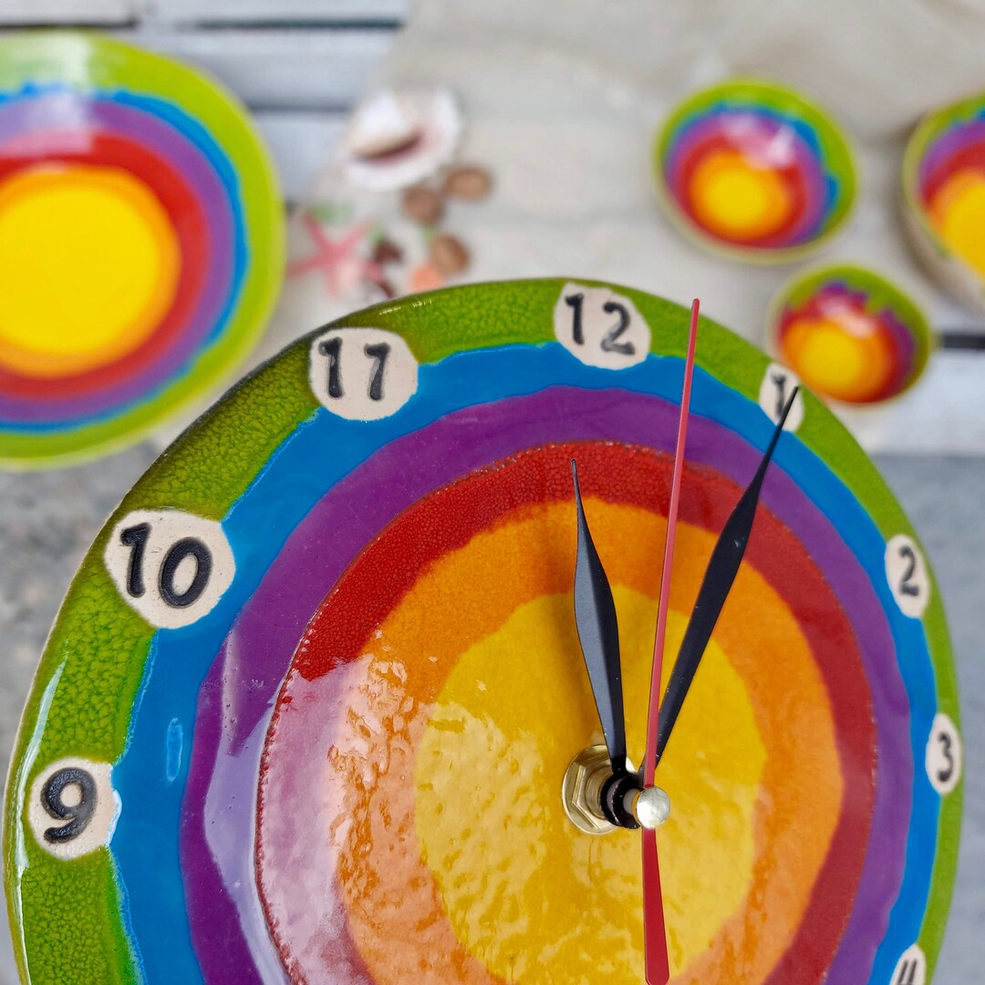 Handmade Ceramic Clock Unique Pottery Clock Gift Home - Etsy