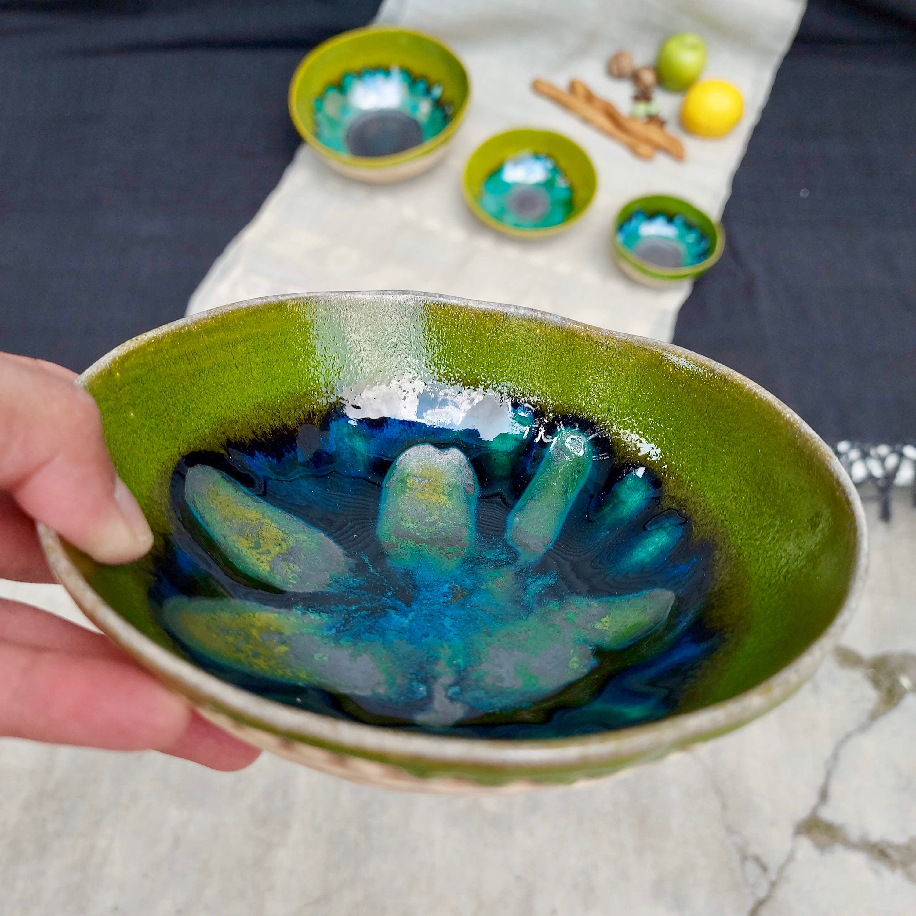 Colorful Plate Ceramic Tapas Plate Handmade Unique Bowl | Etsy