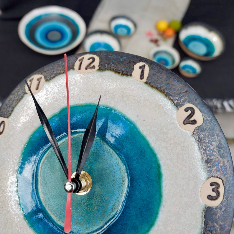 Unique Ceramic Clock Hand Made Pottery Clock Gift Home | Etsy