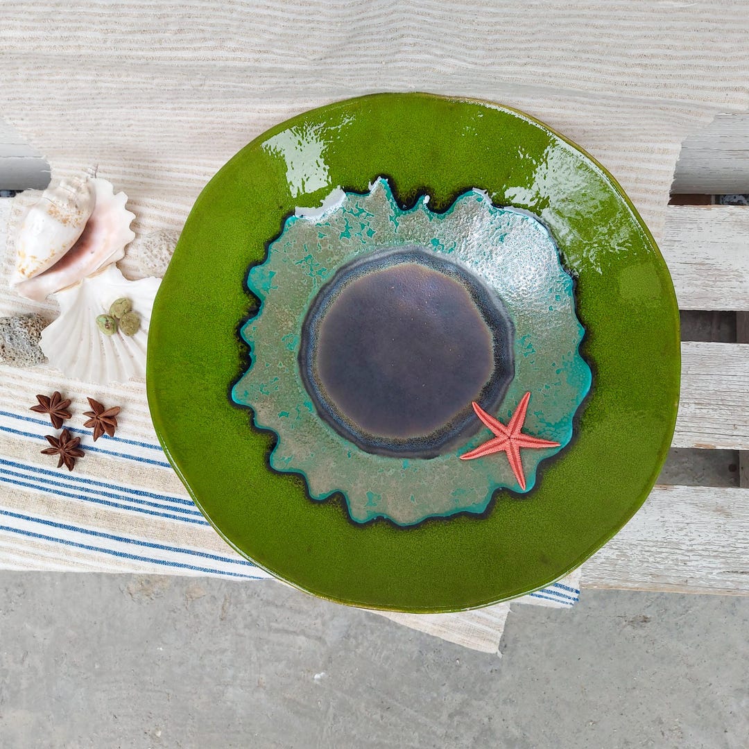 Wall Panel, Modern Handmade Plate, Colorful Ceramic Art, Large Pottery ...
