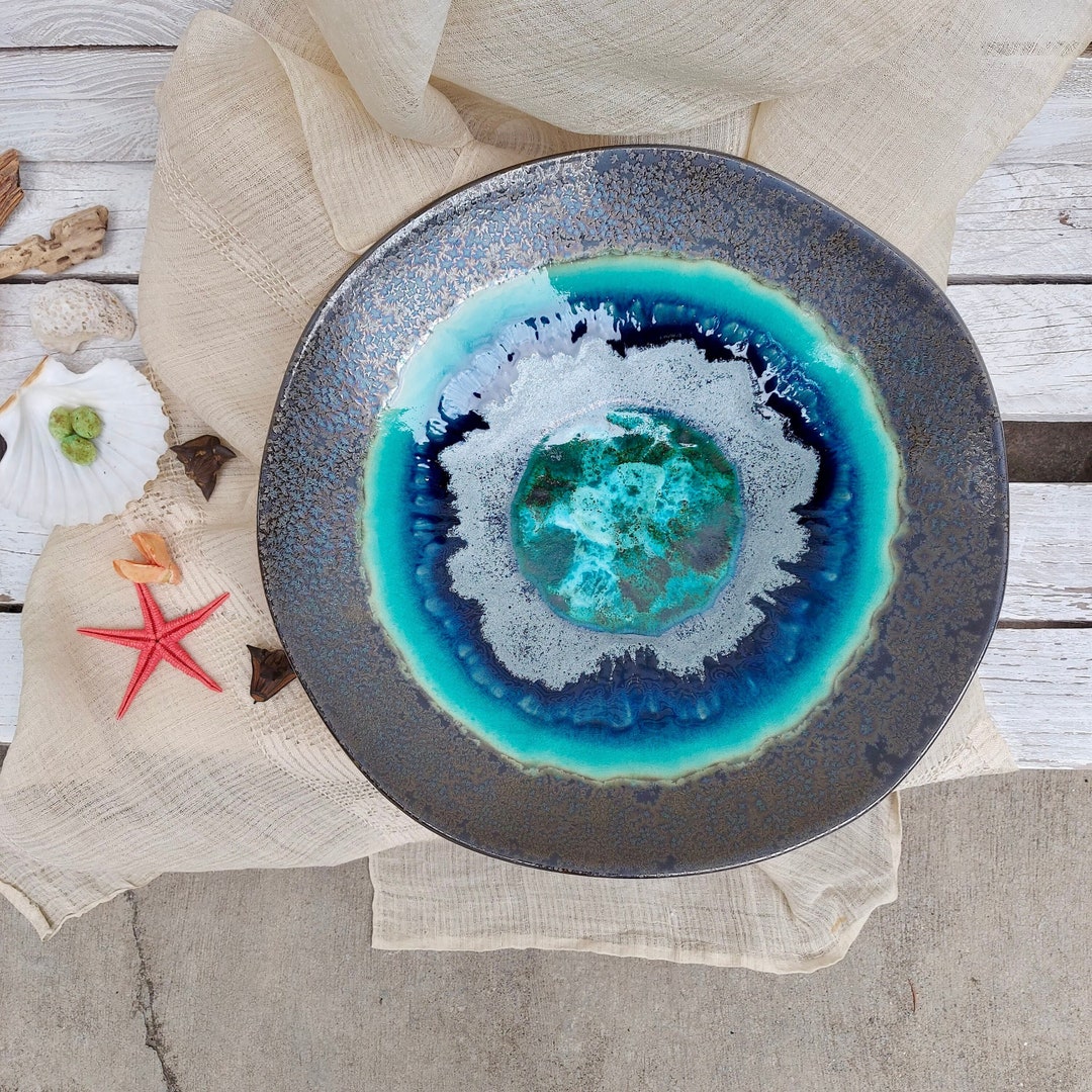 Large Ceramic Plate Wall Pottery Housewarming Gifts Unique - Etsy
