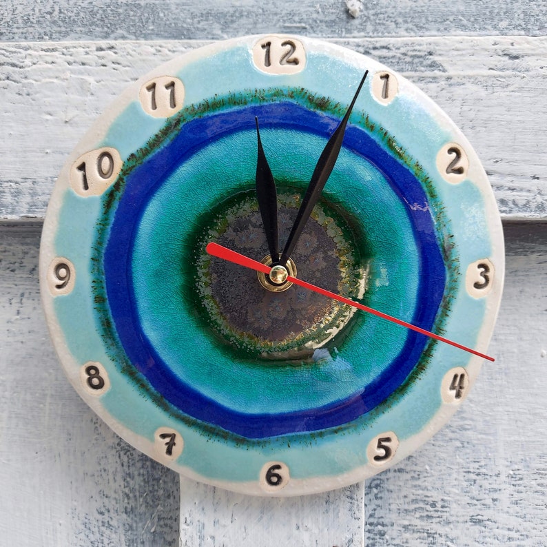Clock Gift Unique Clock Ceramic Clock Hand Made Pottery - Etsy