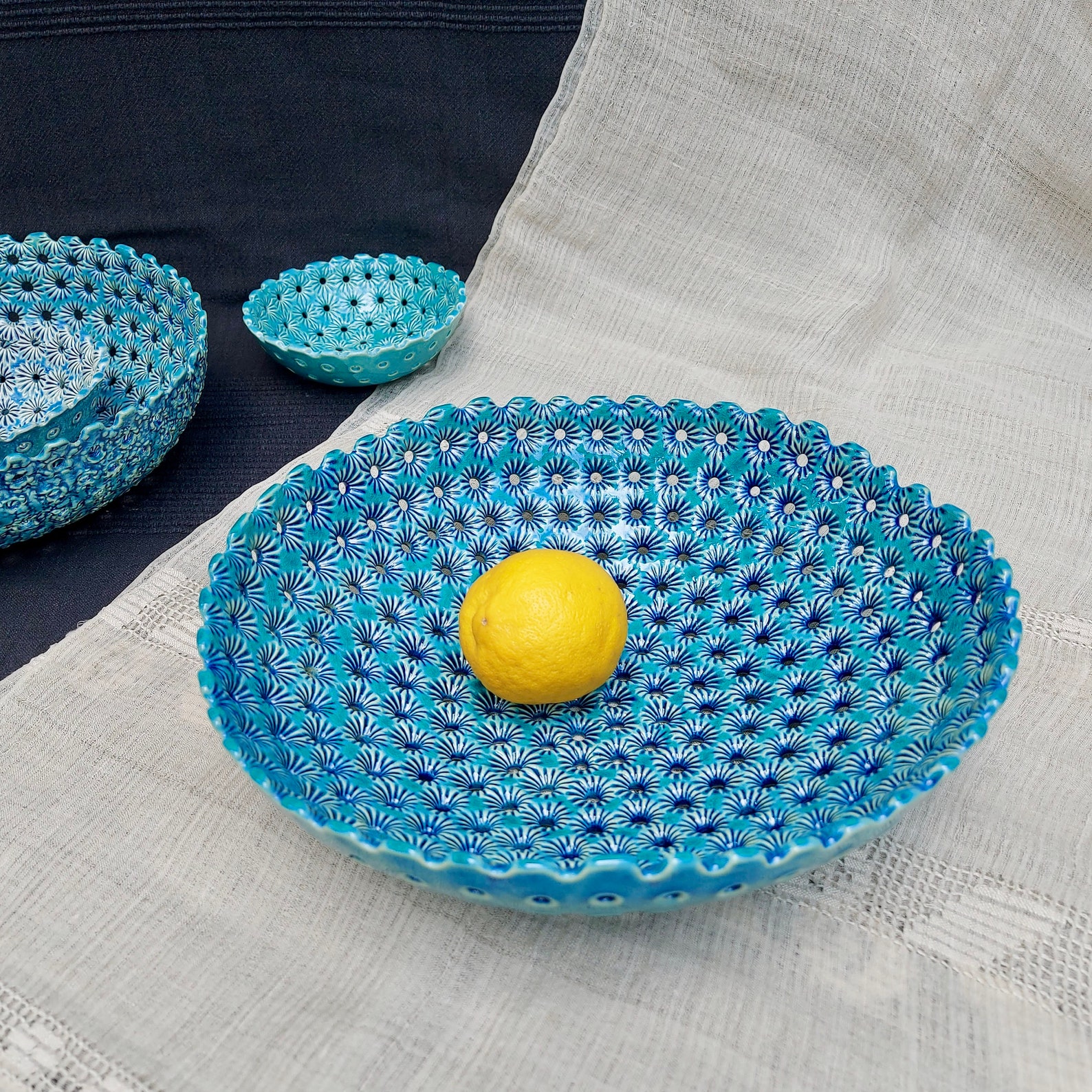 Blue Art Ceramic Bowl Wedding Gift Handmade Ceramic Pottery - Etsy