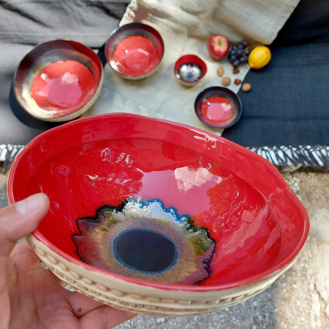 Ceramic Fruit Bowl Home Decor Handmade Pottery Modern | Etsy