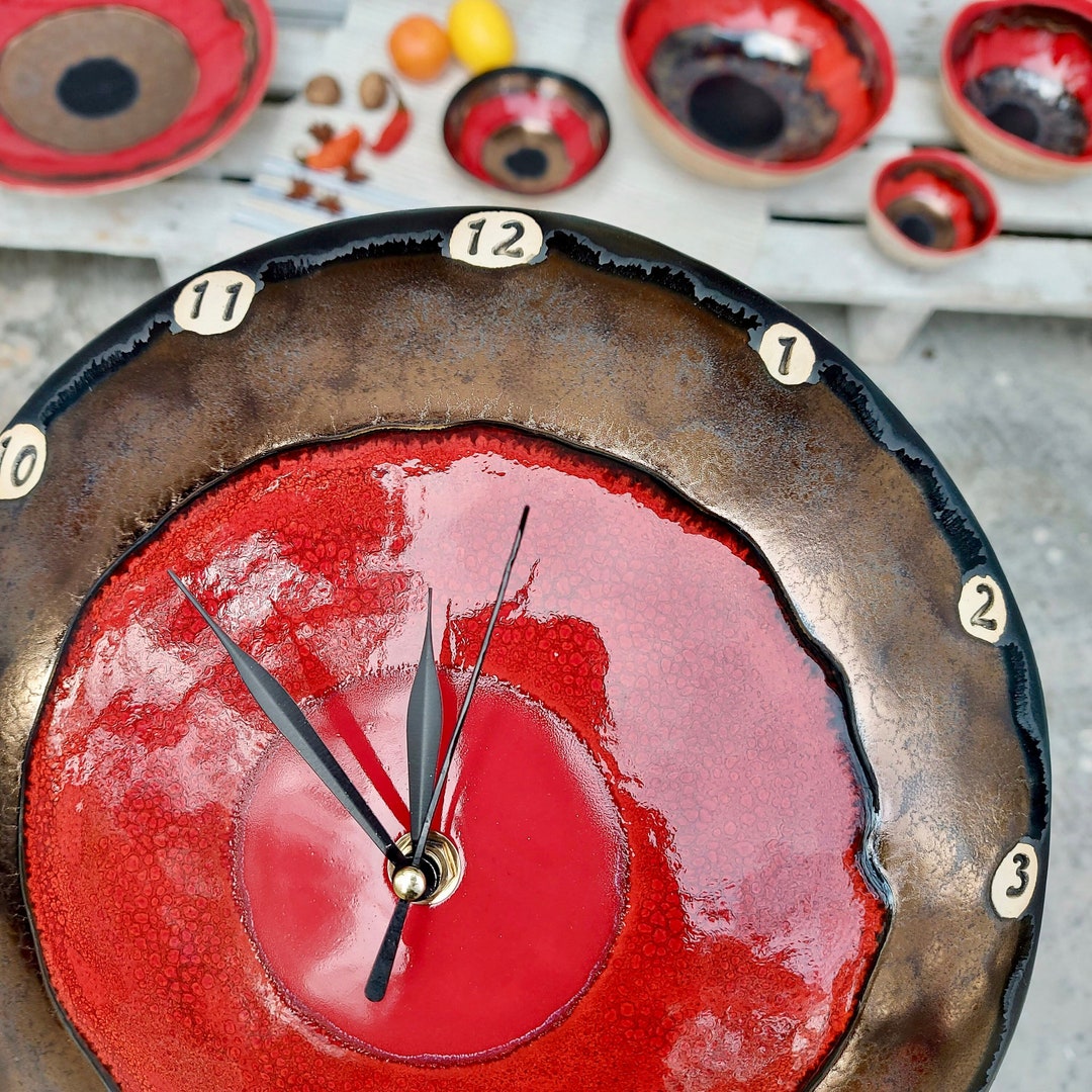 Ceramic Clock Unique Pottery Mother Day Gift Handmade - Etsy