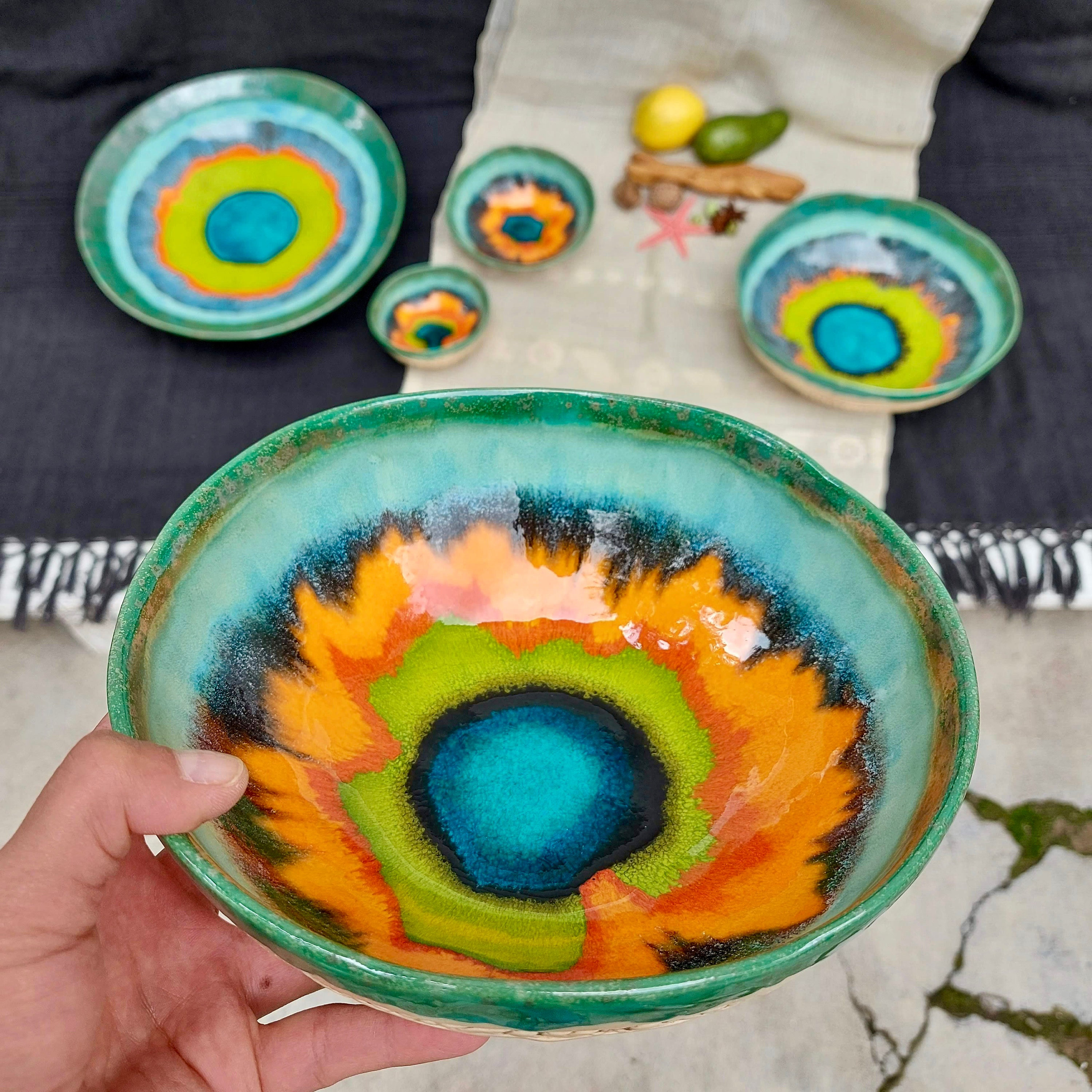 Colourful Bowl Ceramic Art Ceramic Bowl Modern Pottery | Etsy