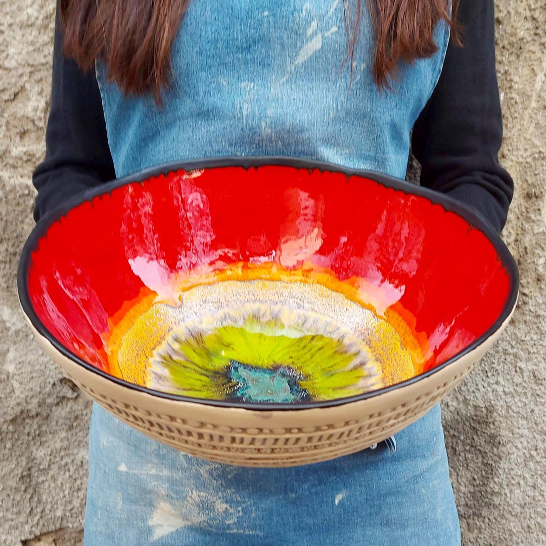 Large Ceramic Bowl, Fruit Bowl, Handmade Pottery Bowl, Art Ceramics ...