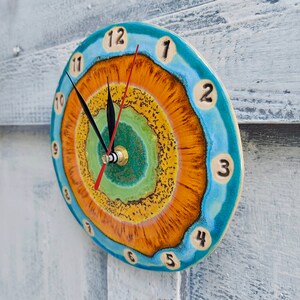 Ceramic Clock Unique Art Clock Ceramic Wall Clock Handmade - Etsy