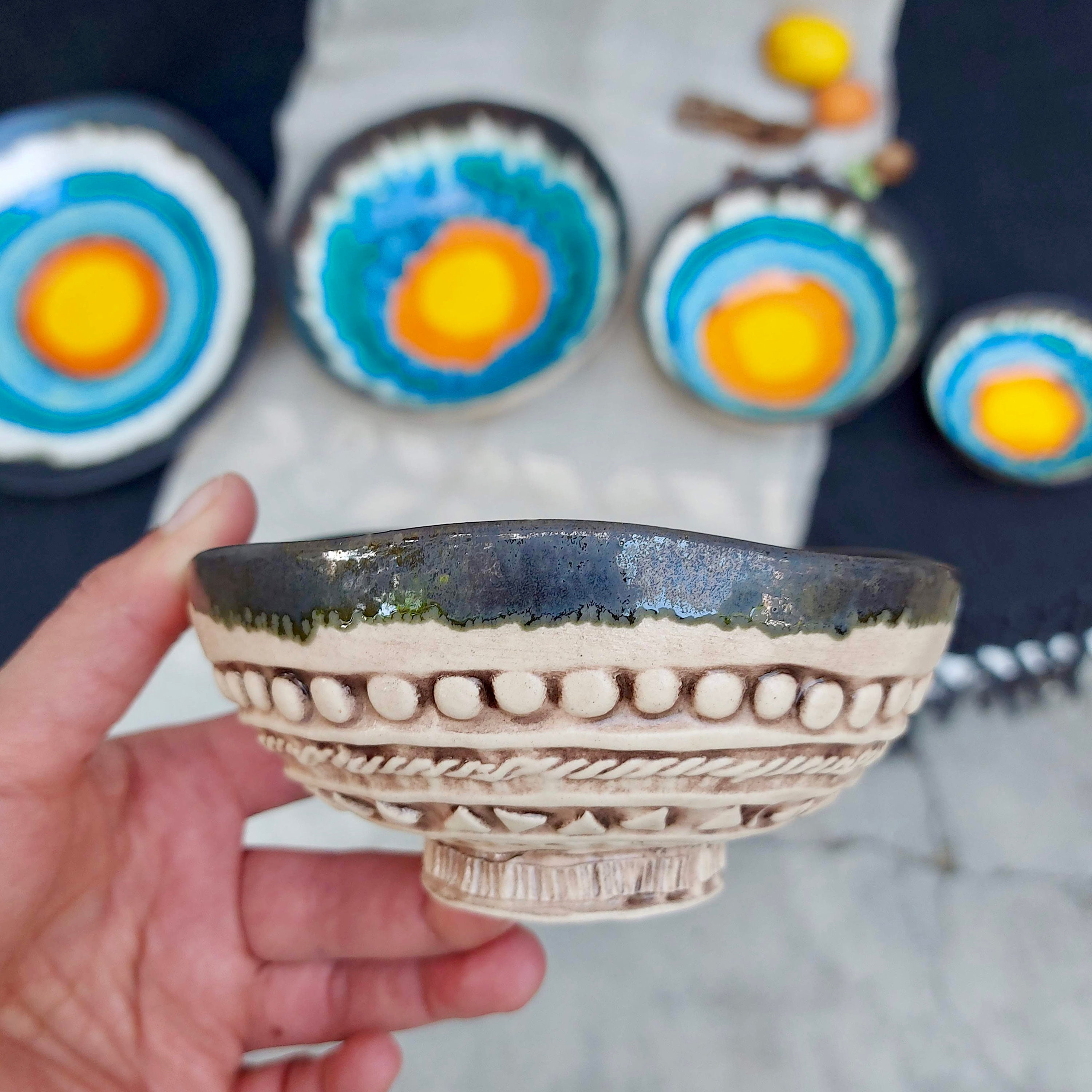 Nuts Plate Mini Ceramic Bowl Art Pottery Home Decor Plate | Etsy