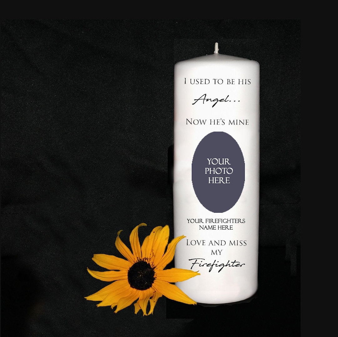 I Used to Be His Angel - Personalized Memorial Photo Candle | Police ...