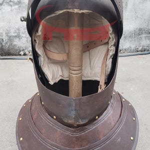 Medieval Knight Close Armor Helmet Natural Rust Finish Brass Hook - Etsy