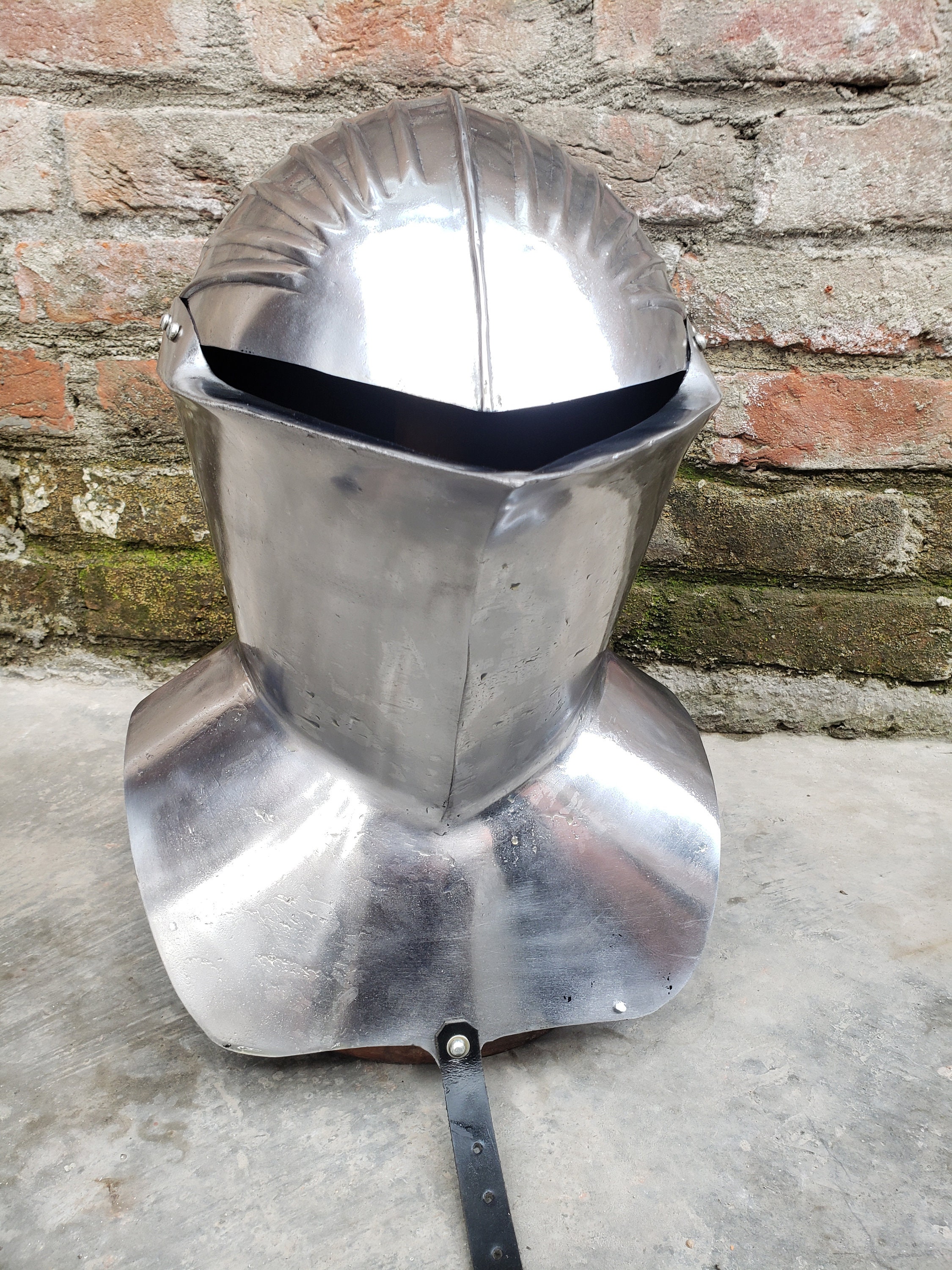 Medieval German Helmet Frog Mouth Knight Helmet Wearable Cosply Armor ...