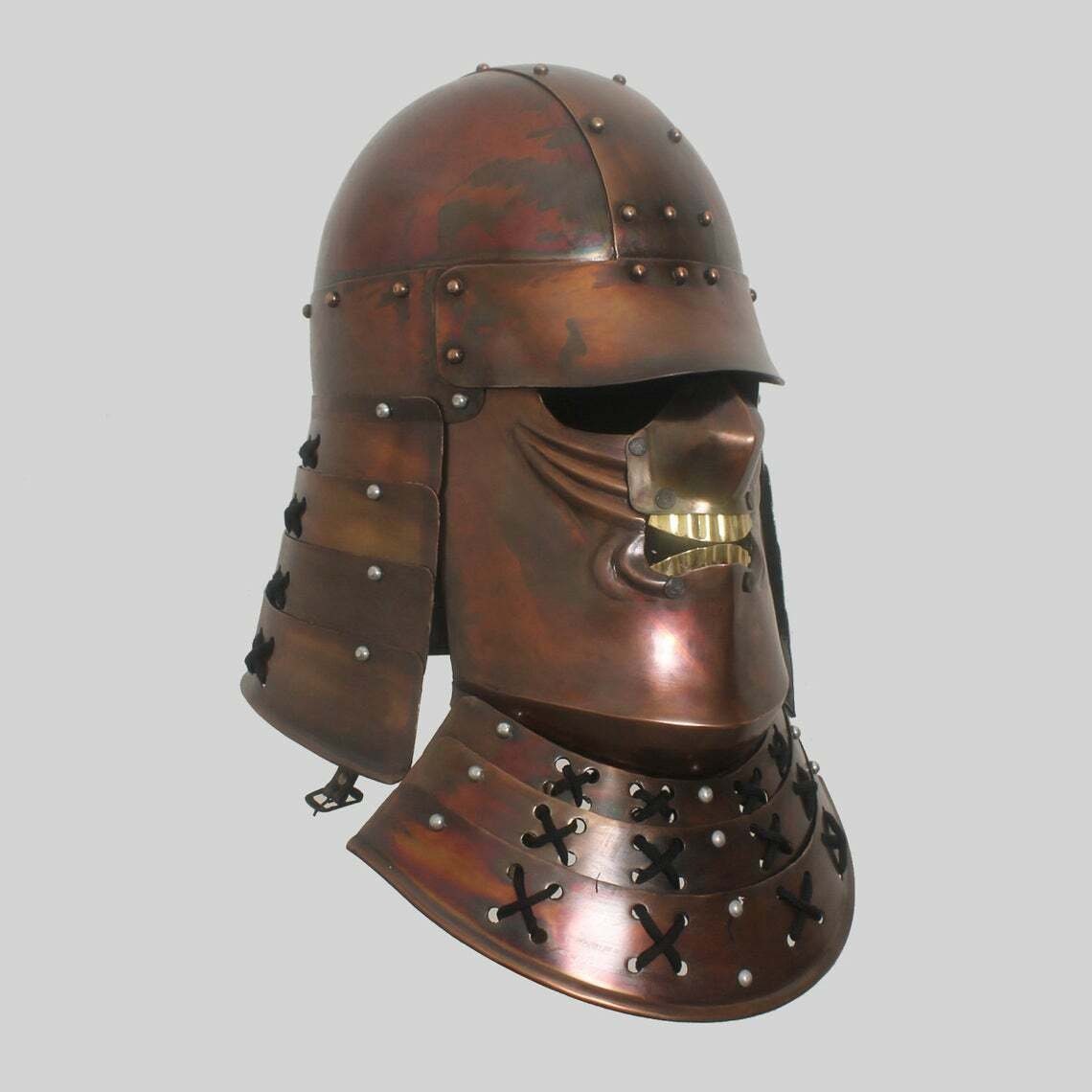 Samurai Armor Helmet Made From Heavy Metal With Surface Antique Finish ...