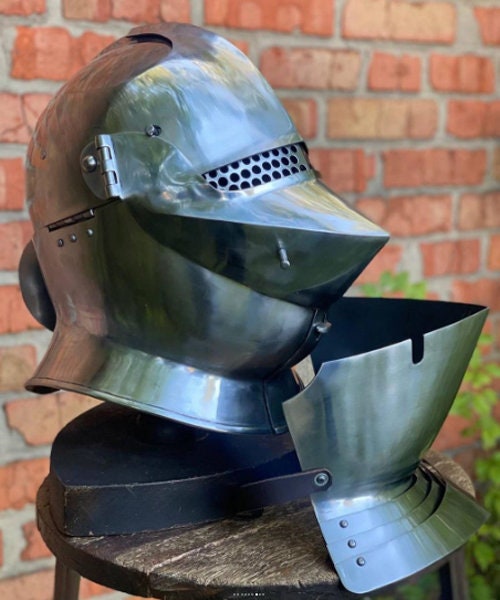 Armet Closed Close Helmet Medieval Armor Dark Souls Cosplay Fantasy ...