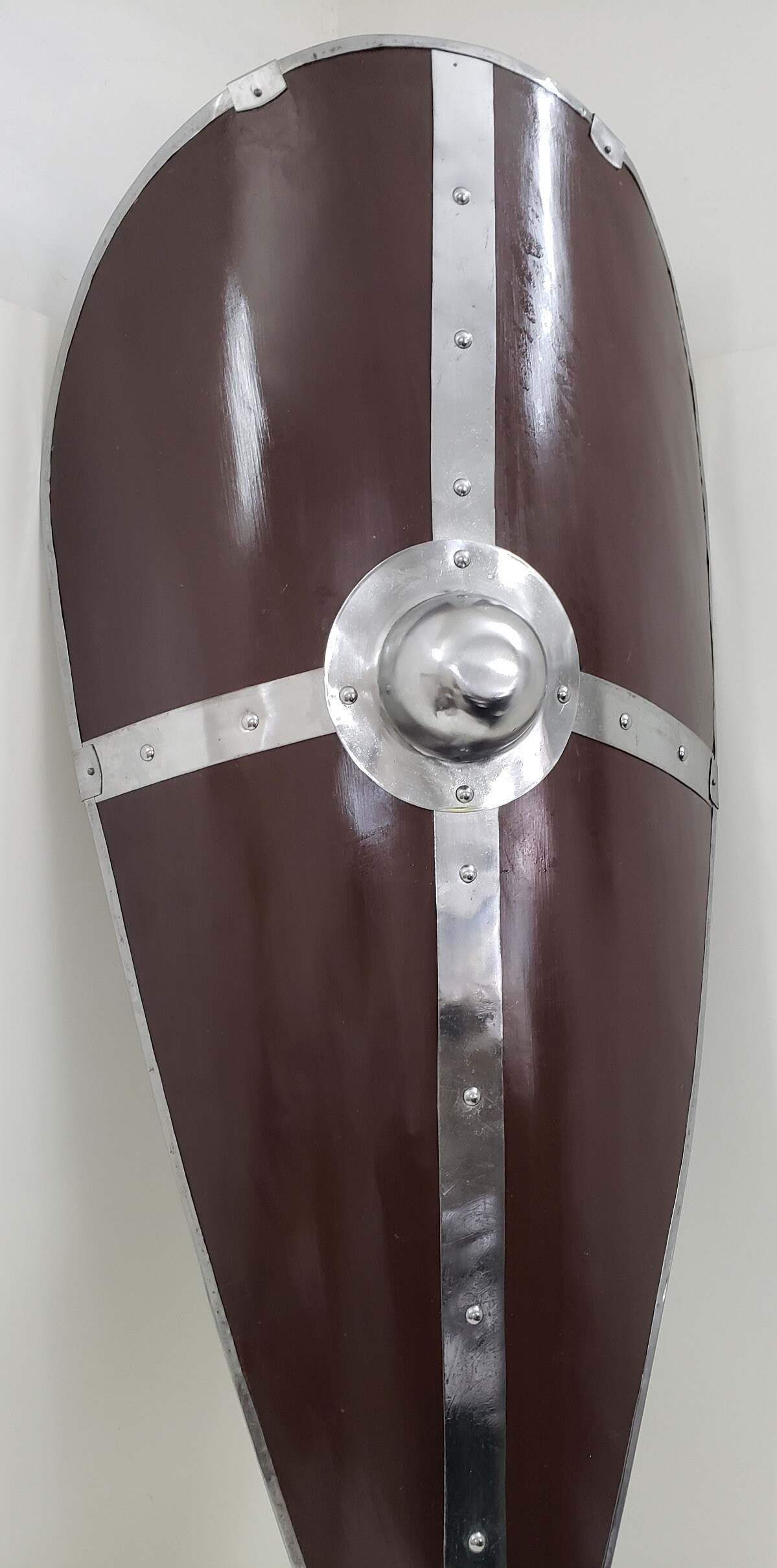 Norman Shield With Steel Cross Varnished Wooden Shield - Etsy