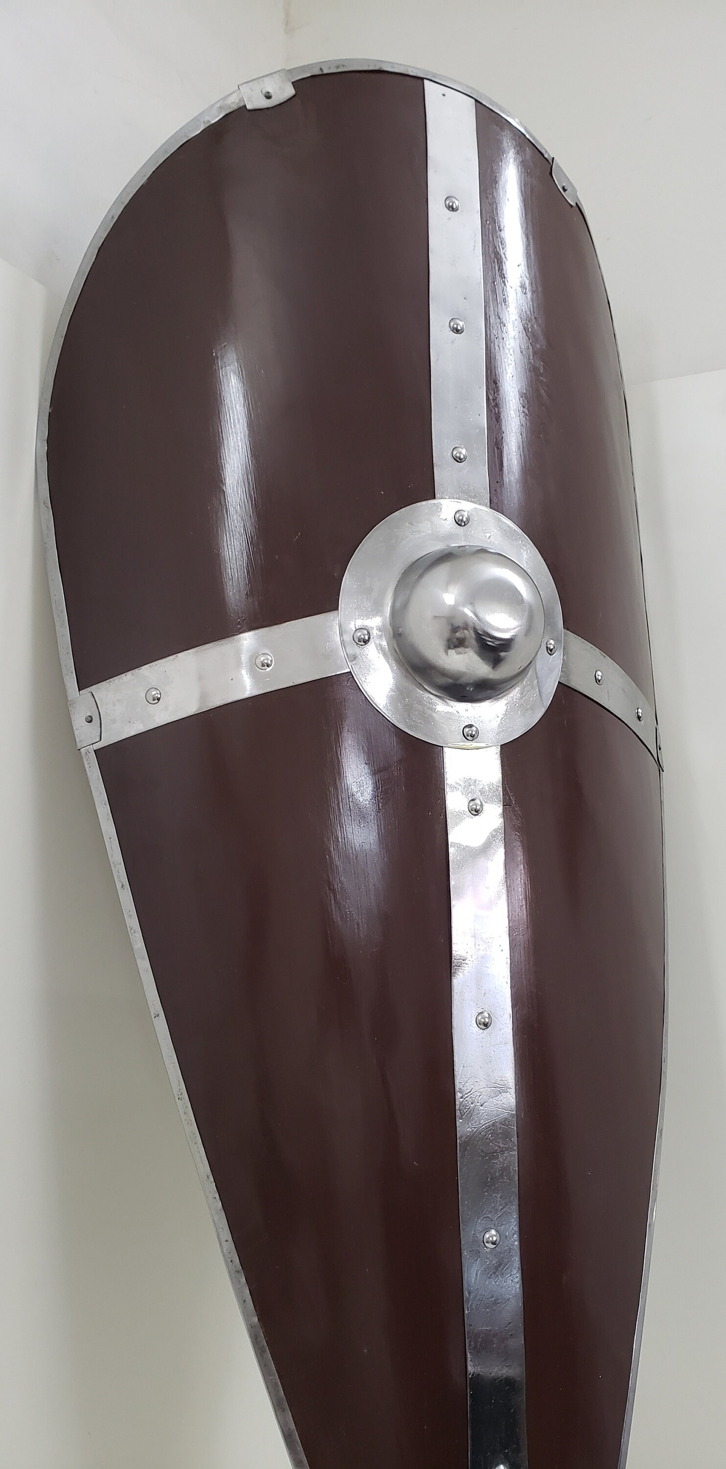 Norman Shield With Steel Cross Varnished Wooden Shield - Etsy