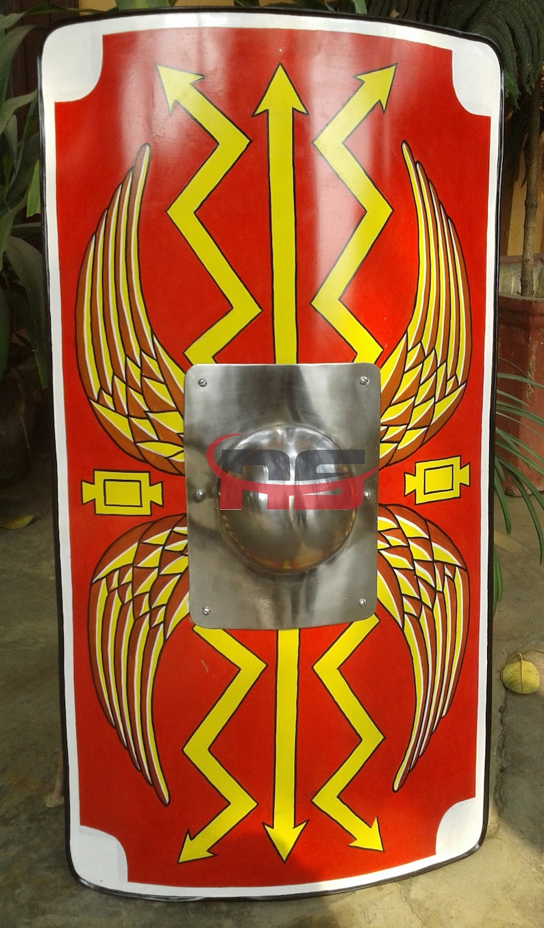 Medieval Roman Scutum Legionnaire Shield Metal and Wooden With Steel ...