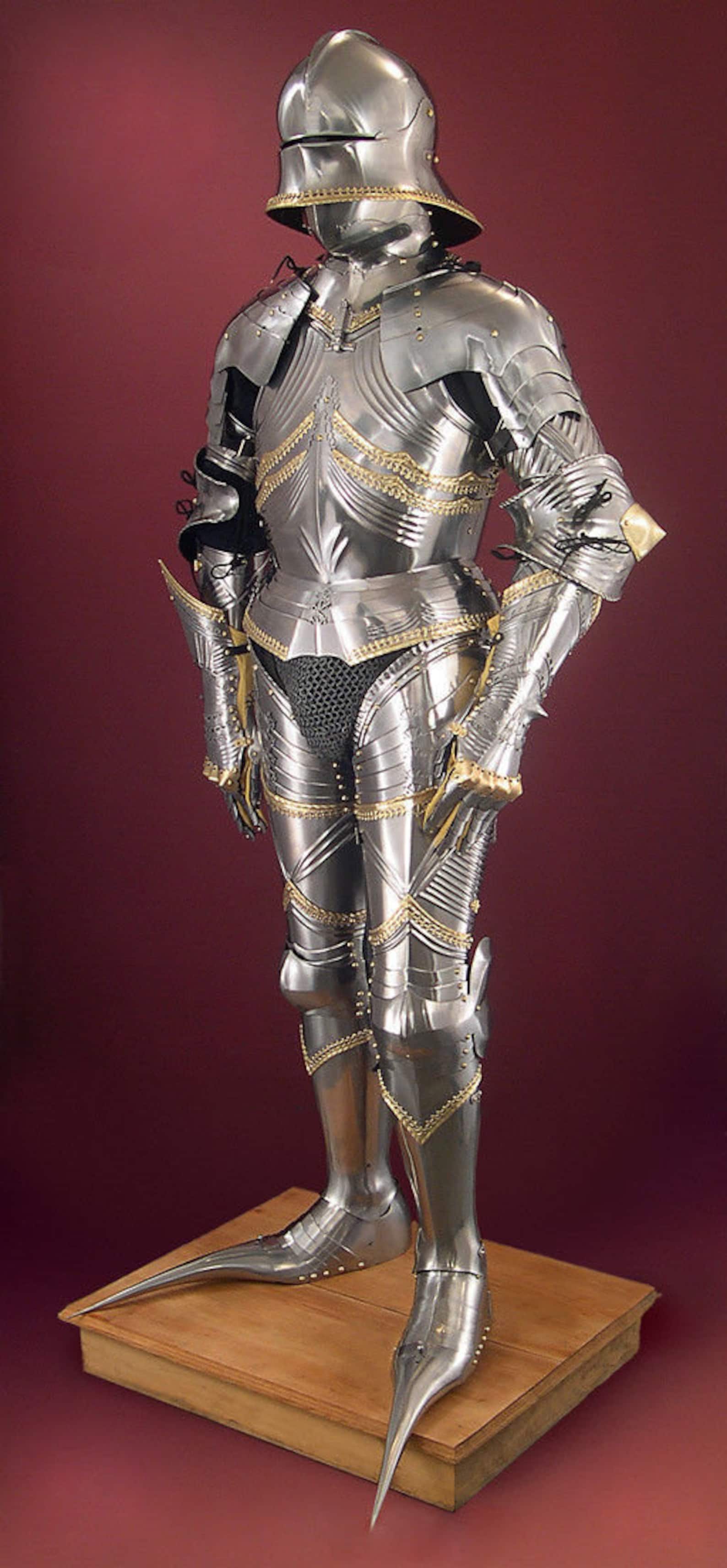 German Gothic Full Suit of Armor 15th Century Larp Armory Suit Fine ...